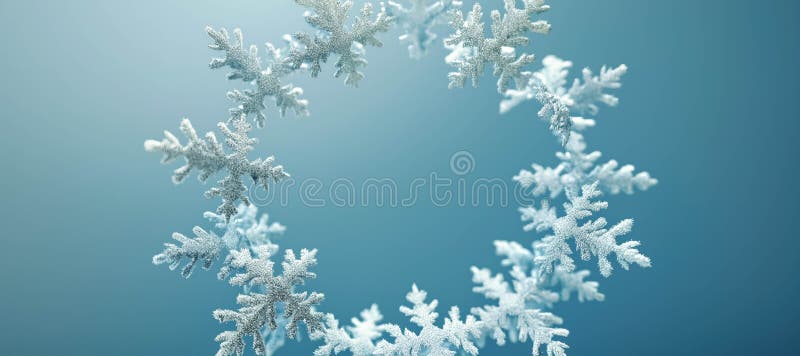 Snow Ice Flower Circle Background, Frozen Stock Illustration ...