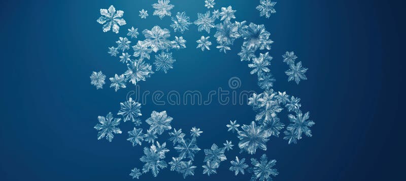 Snow Ice Flower Circle Background, Frozen Stock Illustration ...
