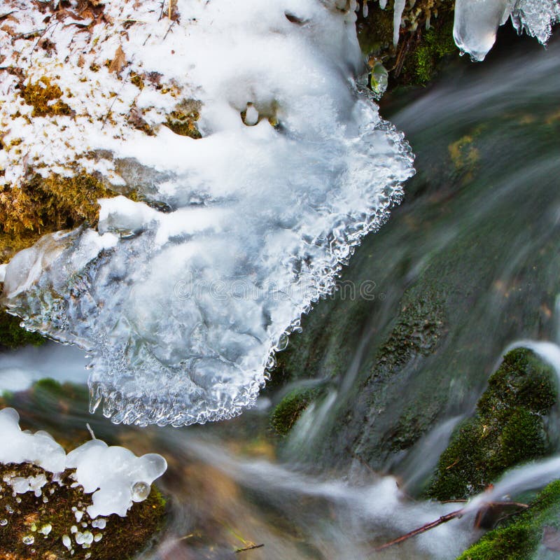 Snow, Ice and Flowing Water 2 Stock Photo - Image of snow, white: 22637728
