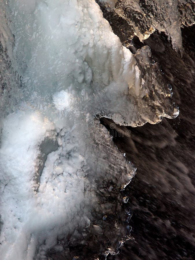 Snow And Ice Over Flowing Water Picture. Image: 1886235