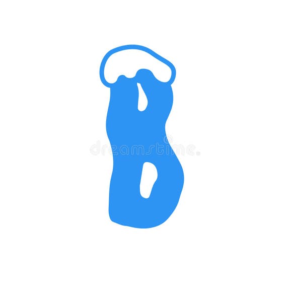 Vector Snow Letter Logo B stock vector. Illustration of digit - 134922826