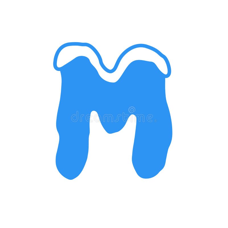 Vector Snow Letter Logo M stock vector. Illustration of deep - 134922852