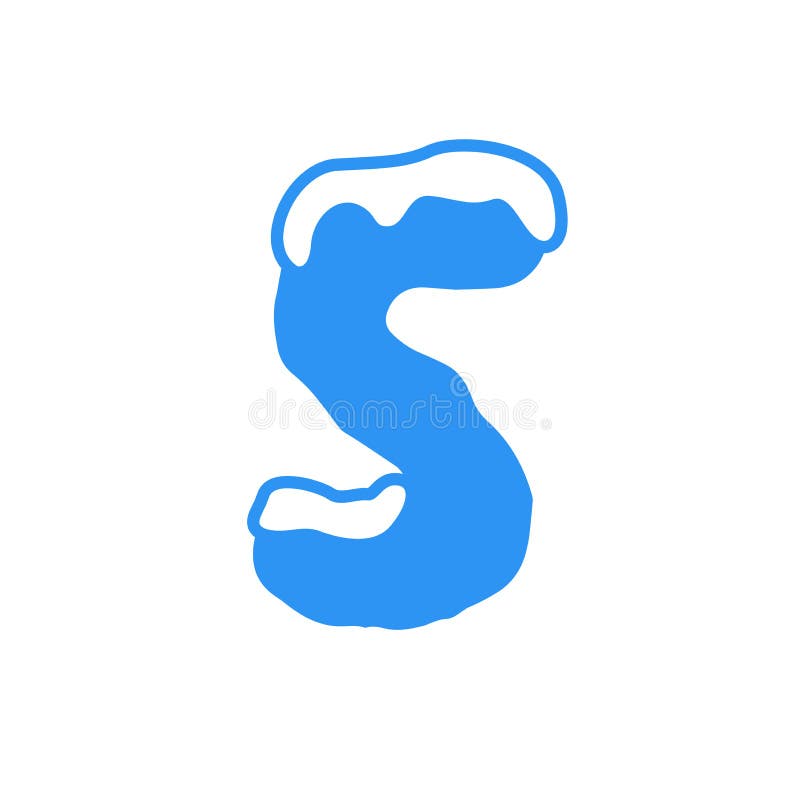 Vector Snow Letter Logo S stock vector. Illustration of skate - 134922850