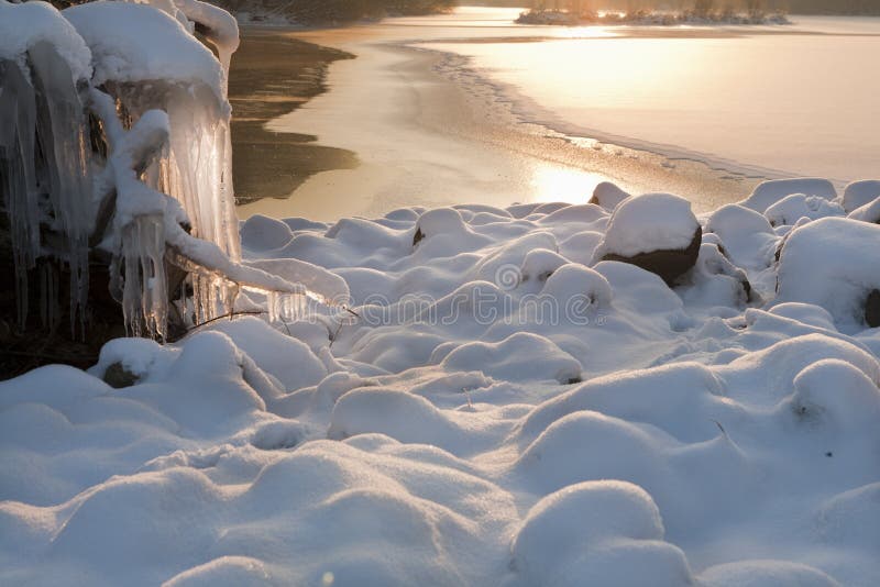 Snow, ice and water 1. stock photo. Image of fragile - 18181804