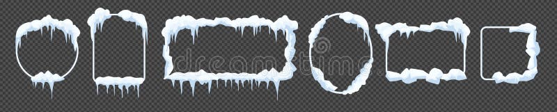 Snow Icicle Frame Vector Design. Ice Cartoon Border Stock Vector ...