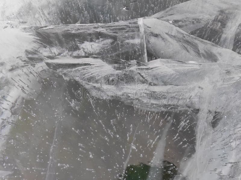 Snow Icicles and Winter Patterns on the Rocks in the Cave Stock Photo ...
