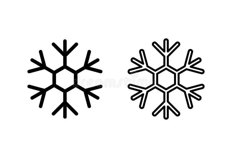 Snow Icon . Snowflake Icon Vector Stock Vector - Illustration of ...