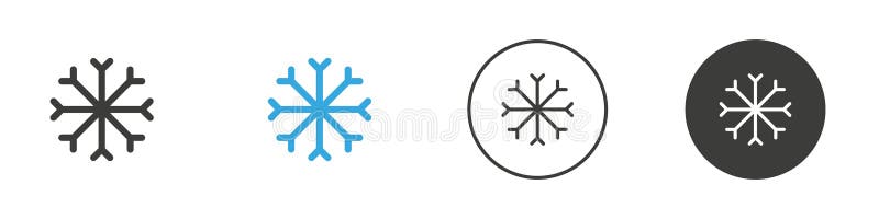 Snow Icon Simple Outline Vector Logo Stock Illustration - Illustration ...