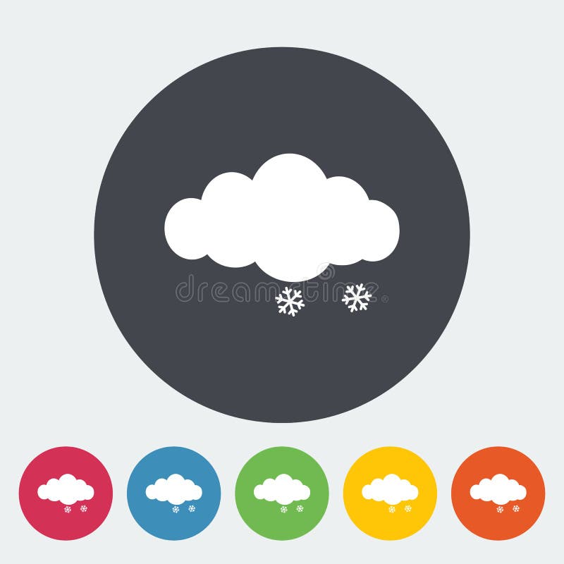 Snow icon stock vector. Illustration of cloudscape, lightning - 96202481