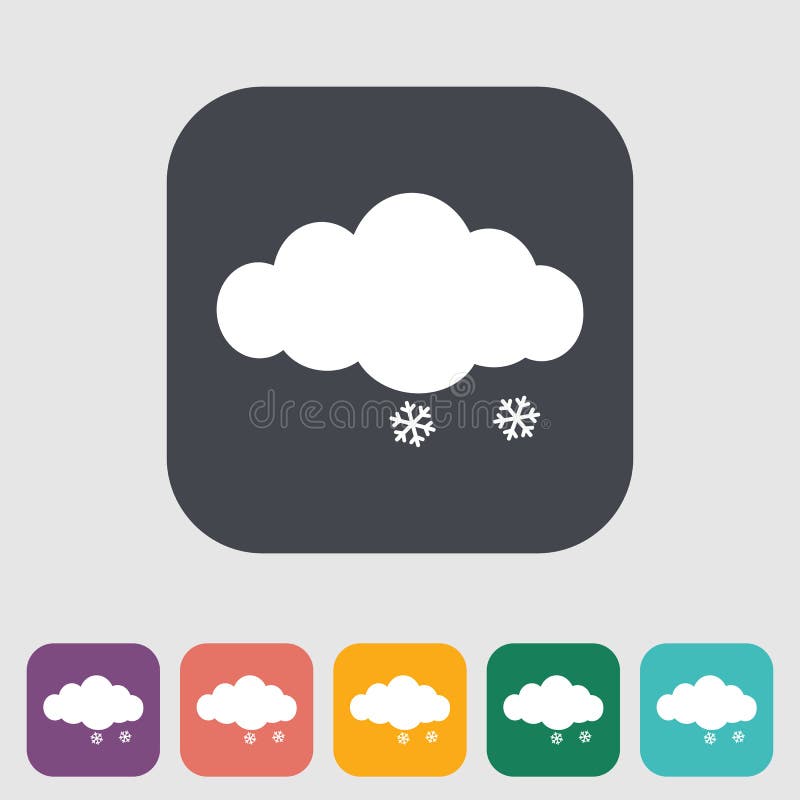 Snow icon stock vector. Illustration of cloudy, forecast - 92419053