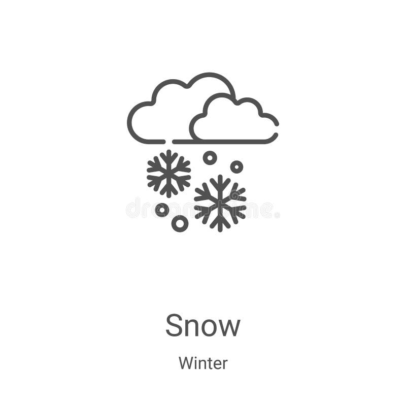 Snow Icon Vector from Weather Collection. Thin Line Snow Outline Icon ...