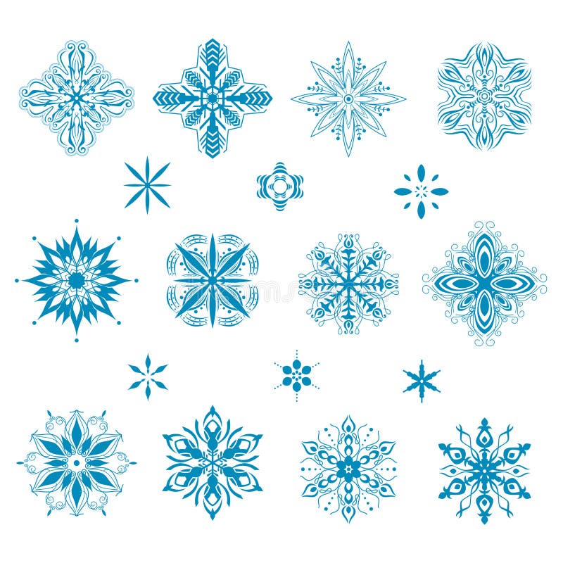 Snow icons stock vector. Illustration of shape, pattern - 35760380
