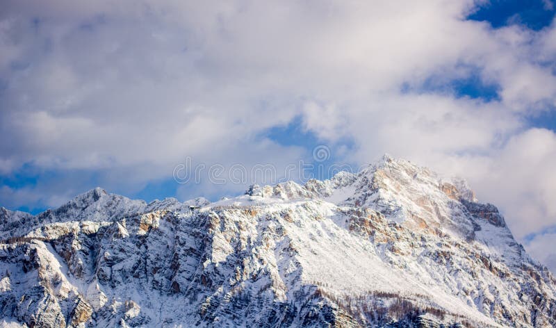 Snow in the Italian Alps stock image. Image of lagazuoi - 261771795