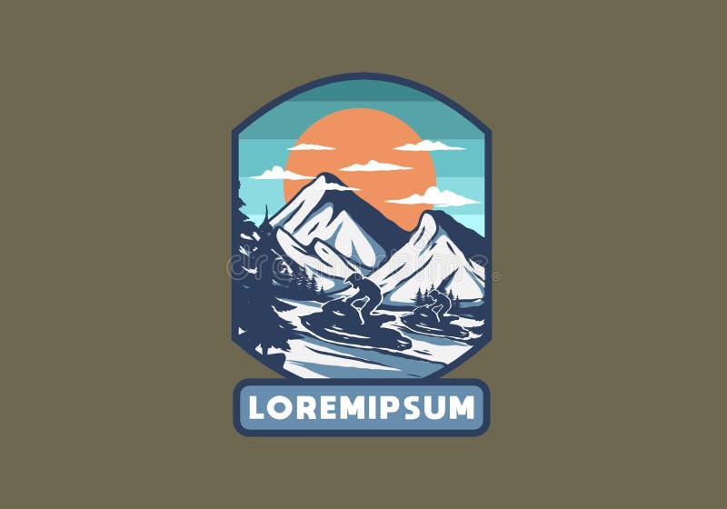 Snow Jet Ski Illustration Graphic Stock Vector - Illustration of ...