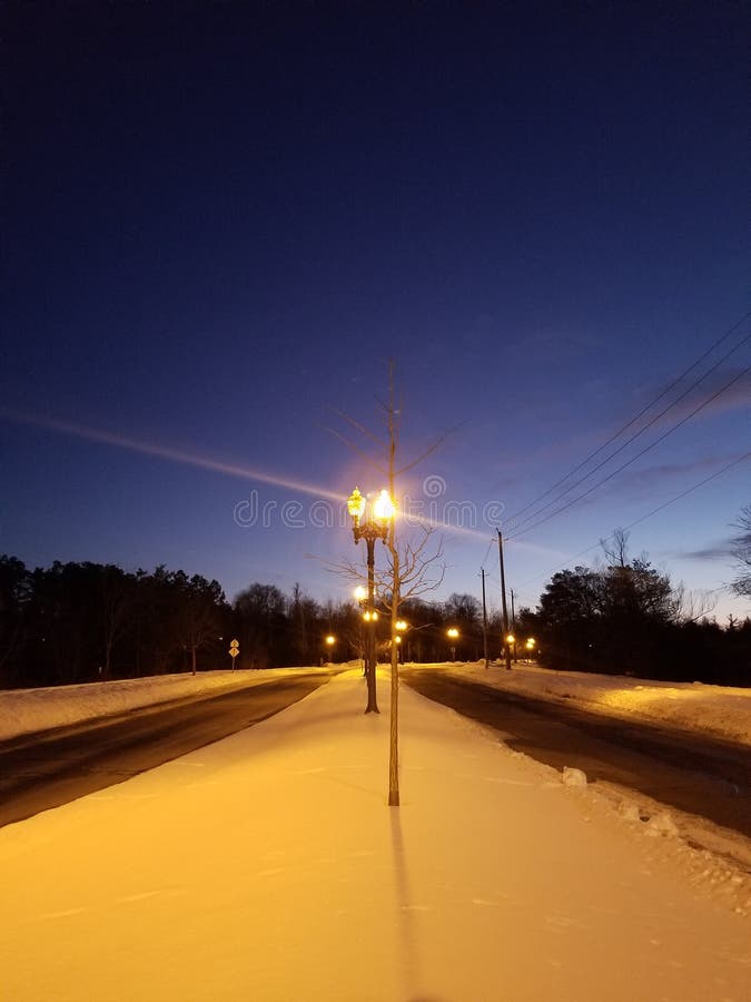 Snow and Lamp Post stock photo. Image of screenshot - 240138820