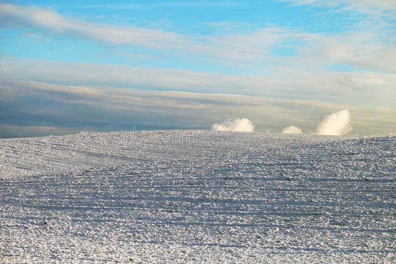 Snow on land. stock image. Image of white, frost, beauty - 28074355