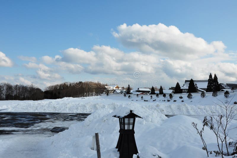 Snow landscape in Japan editorial photo. Image of sights - 72706901