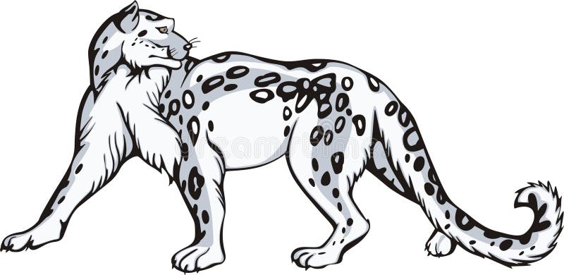 Snow leopard head symbol stock vector. Illustration of animal - 27622682