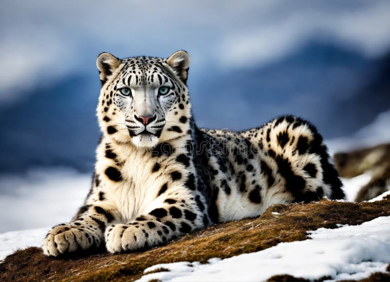 Snow Leopard is an Endangered Animal on Planet Earth Stock Illustration ...