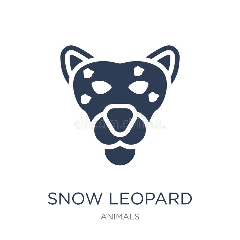 Snow Leopard Icon. Trendy Flat Vector Snow Leopard Icon on White Stock ...