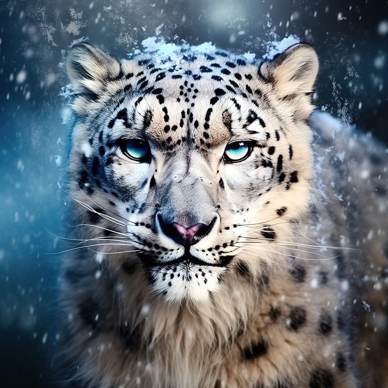 Ai Generated Illustration Wildlife Concept of Snow Leopard Stock ...