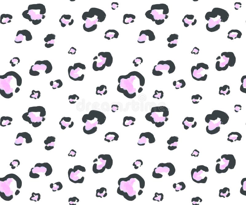 Snow Leopard Spots Seamless Pattern Illustration Stock Illustration ...