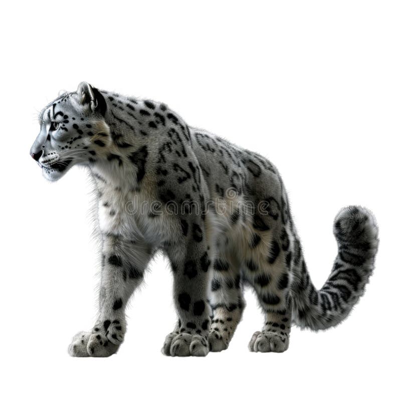 A Snow Leopard Standing stock image. Illustration of christmas - 331911419