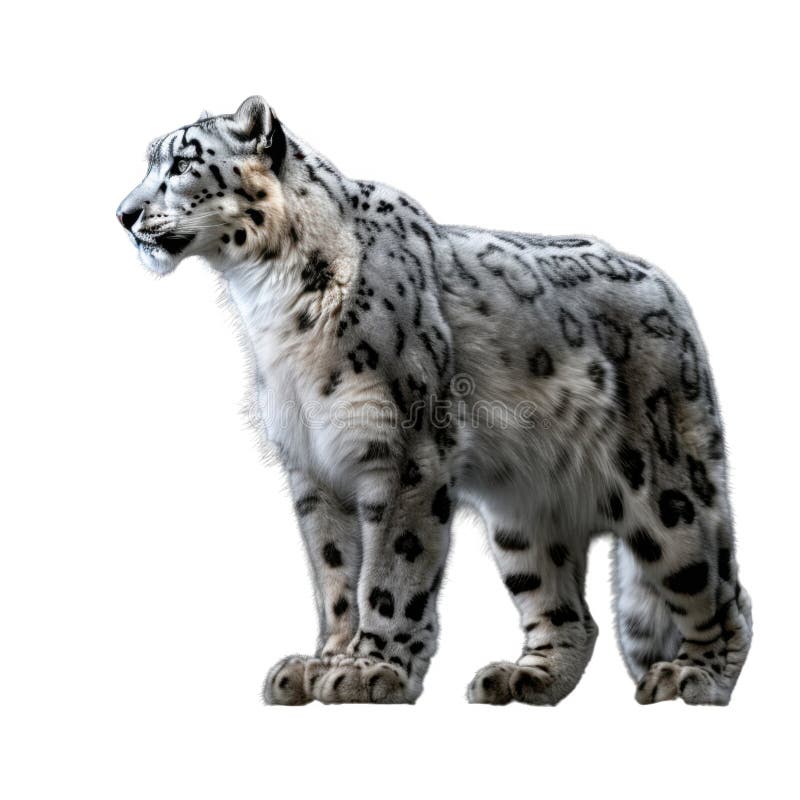 A Snow Leopard Standing stock image. Illustration of mountains - 331911425