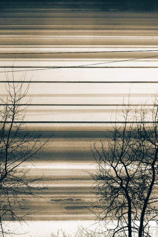 Snow Lines on the Road. Abstract Vertical Background. Stock Image ...