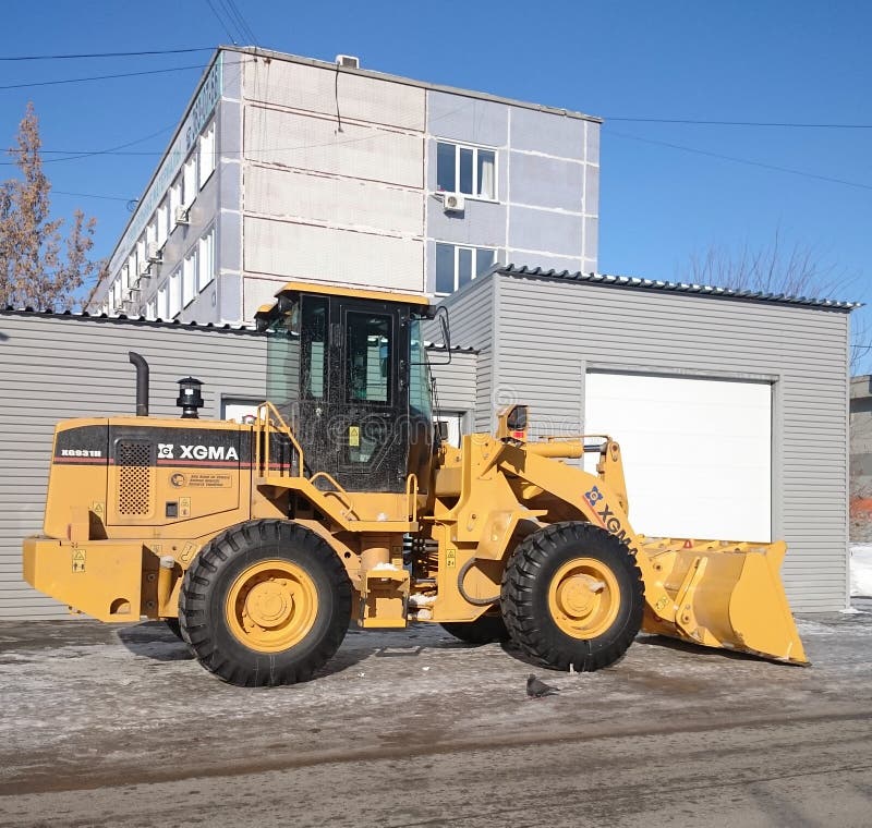 Snow loader stock image. Image of work, clearing, plow - 79680323