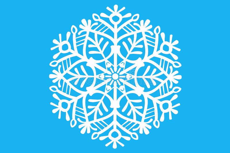 Snow Logo On Blue Background. Stock Illustration - Illustration of ...