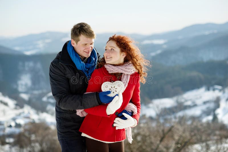 Snow love stock photo. Image of person, male, romance - 28533362