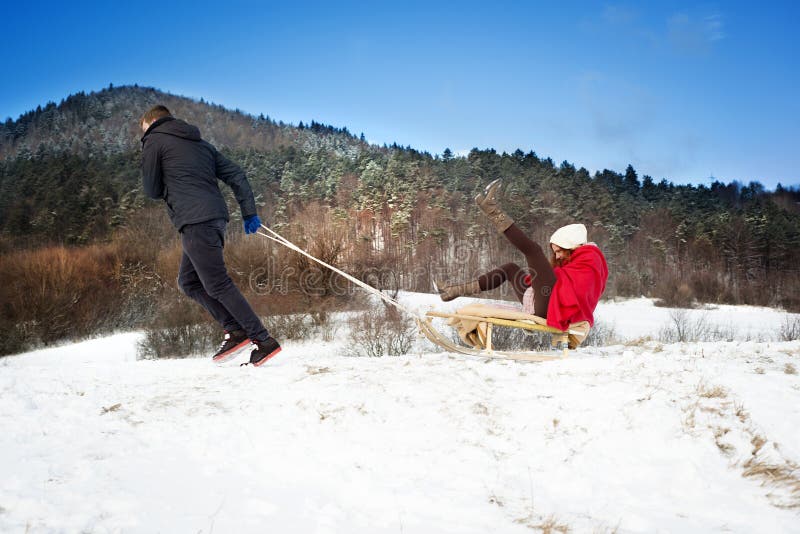 Snow love stock photo. Image of happy, beautiful, romantic - 28759562