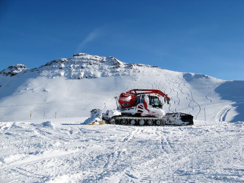 Snow machine stock image. Image of slope, area, making - 10372513