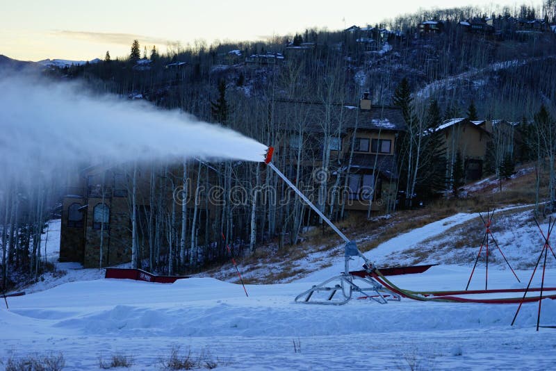 Snow maker stock image. Image of aspen, environment - 107709311