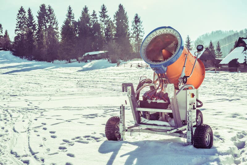 Snow-making gun stock photo. Image of spurt, blast, snow - 9869174
