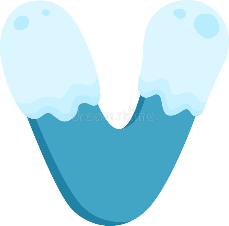 Snow Melt Font Vector Design Stock Photo - Illustration of melt, number ...