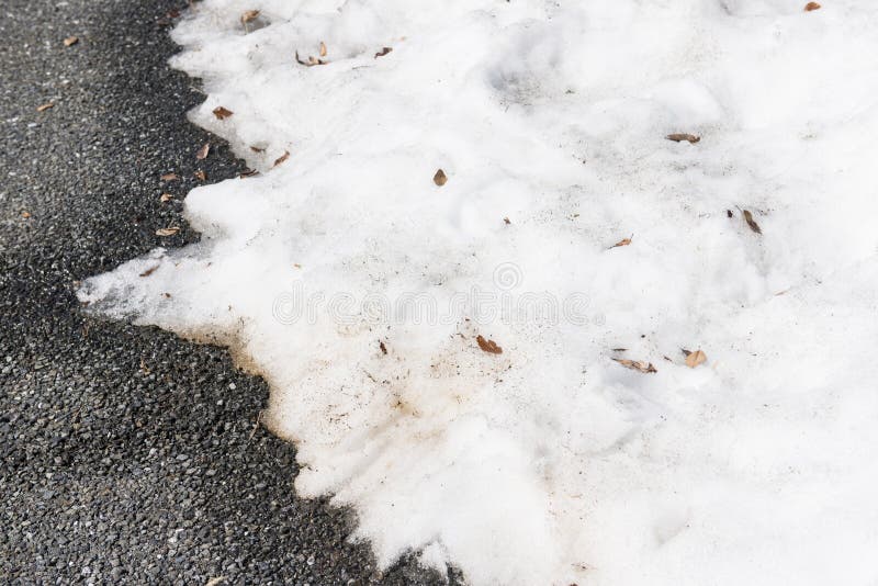 Snow melt on the ground stock image. Image of floor, ground - 72172273