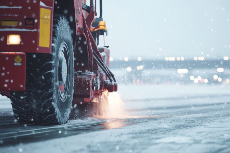 Snow Melter Machine in Action Close-up Stock Illustration ...
