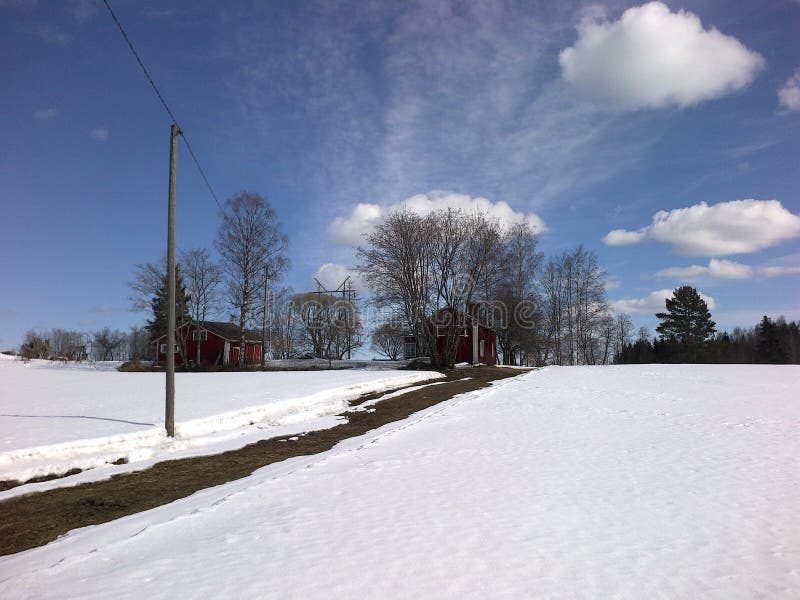 Snow melting stock image. Image of melting, spring, road - 44568289