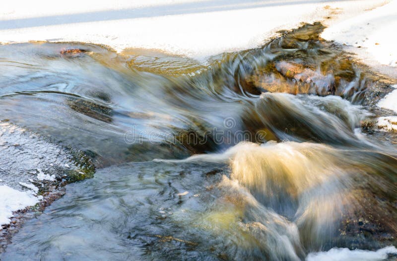 Snow Melting into Spring Stream (long Exposure) Stock Image - Image of ...