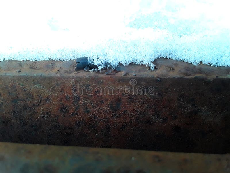 Snow and Metal Close-up Photo Stock Image - Image of blue, screenshot ...