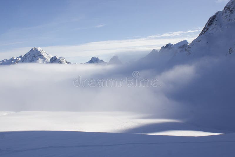 Snow and mist. stock image. Image of snow, scenery, natural - 32739105