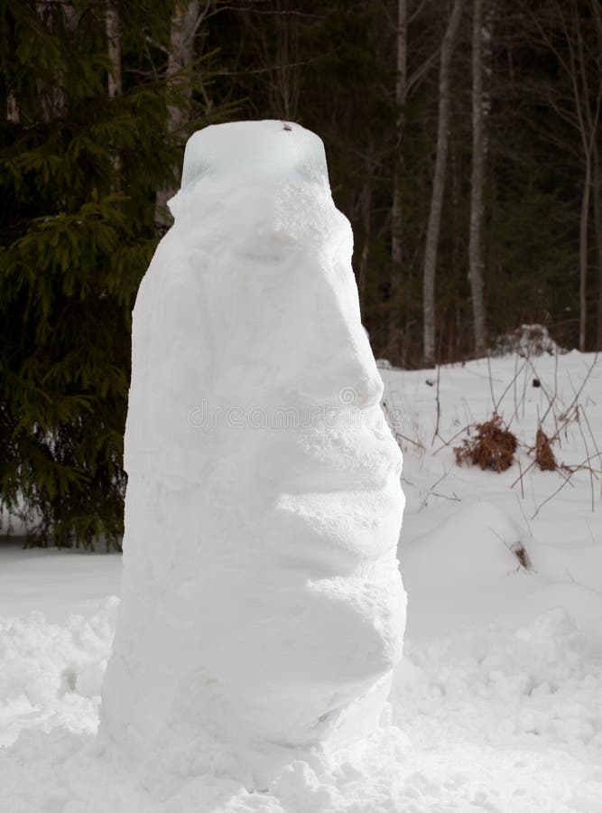 Snow Moai stock image. Image of shape, dramatic, seasonal - 38295373