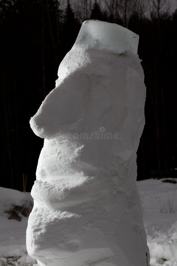 Snow Moai stock image. Image of island, entertainment - 38295425