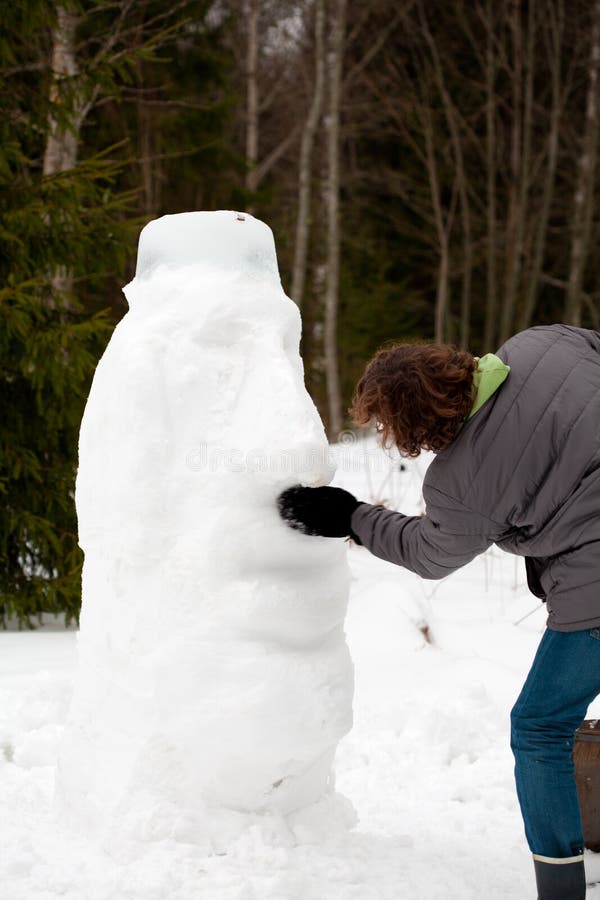 Snow Moai stock image. Image of human, imaginative, figures - 38295435