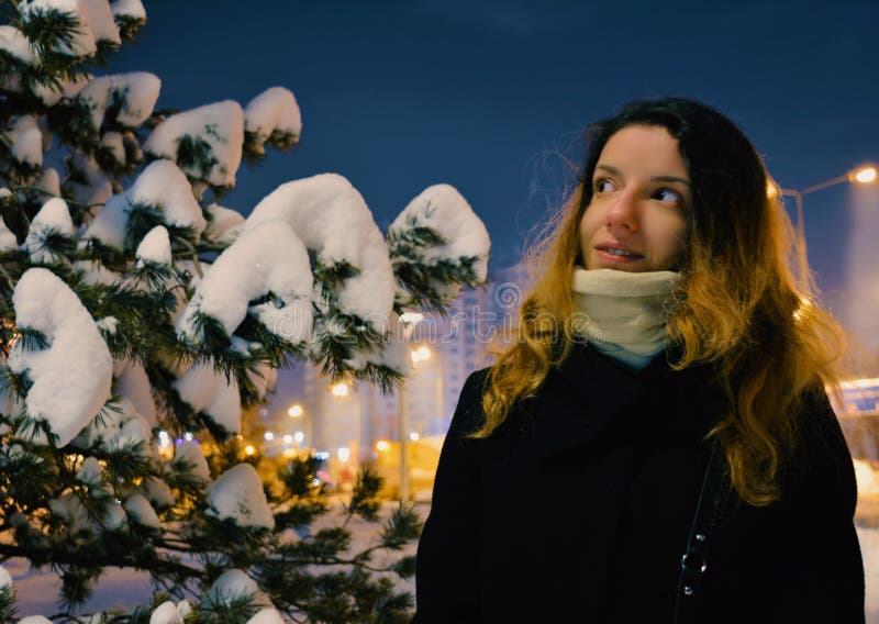 Snow model stock image. Image of park, tree, next, attractive - 84021279