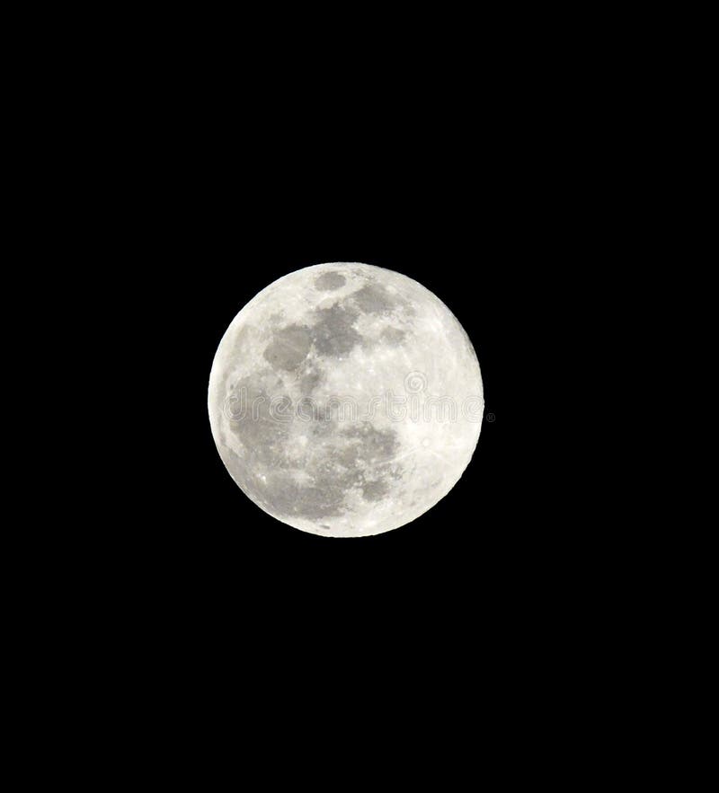 Snow moon in winter stock image. Image of full, moon - 139932257