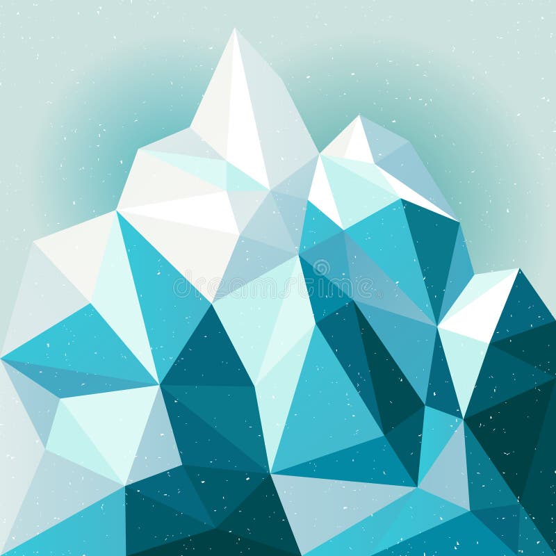 Abstract Geometry Blue Mountain Stock Vector - Illustration of cover ...