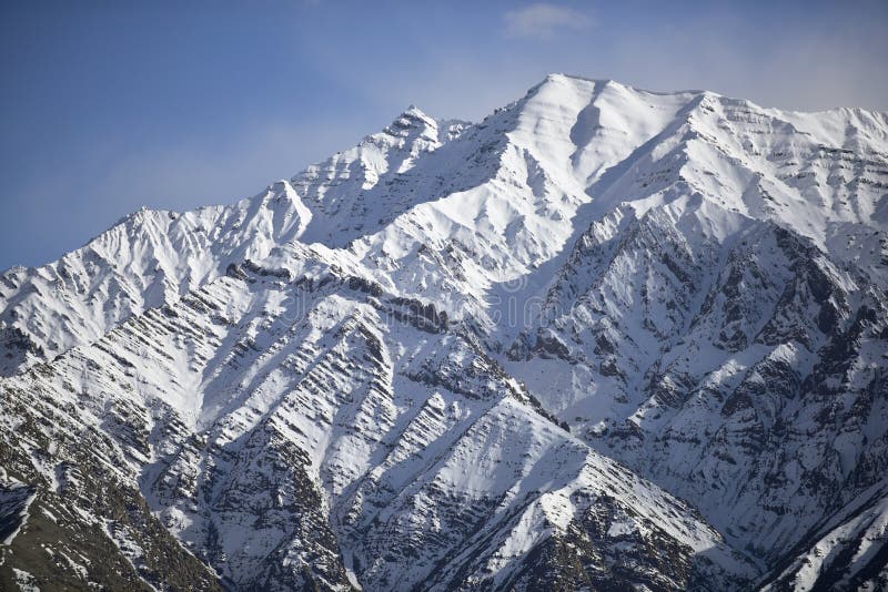 Snow Mountain with Blue Sky from Leh Ladakh India Stock Image - Image ...